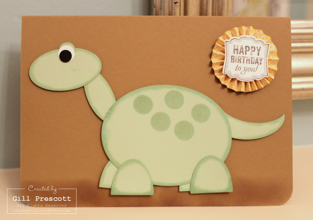 Dinosaur punch art with a little artisan label love … – Lily-by-Gilly