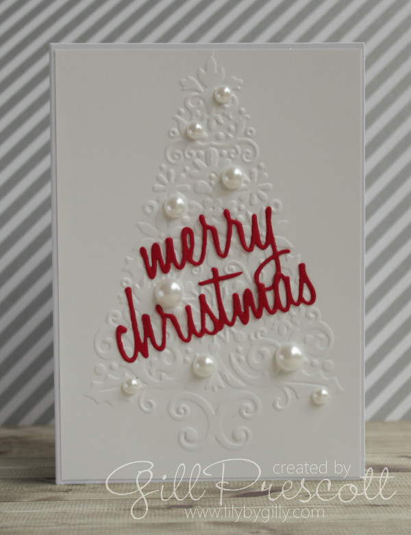 Embossed Christmas card … – Lily-by-Gilly
