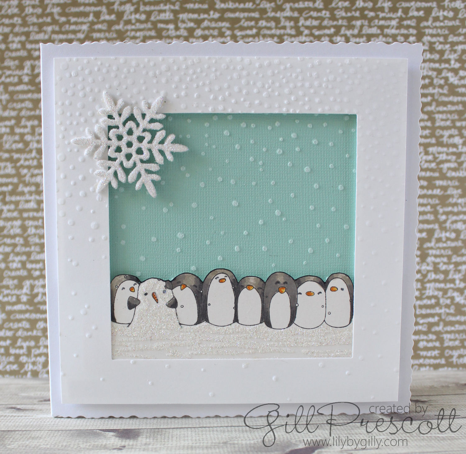 Penguin themed Christmas card – Lily-by-Gilly