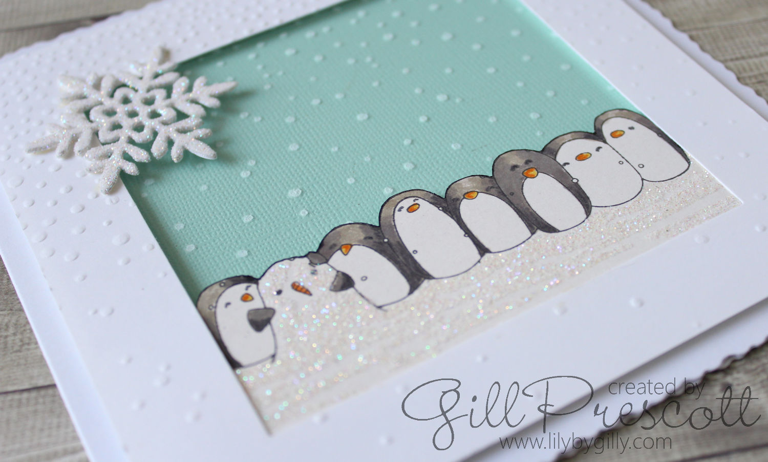 Penguin themed Christmas card – Lily-by-Gilly