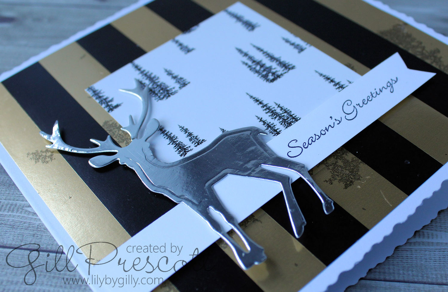 Metallic Christmas card – Lily-by-Gilly
