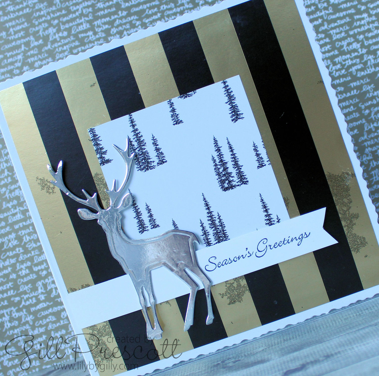 Metallic Christmas card – Lily-by-Gilly