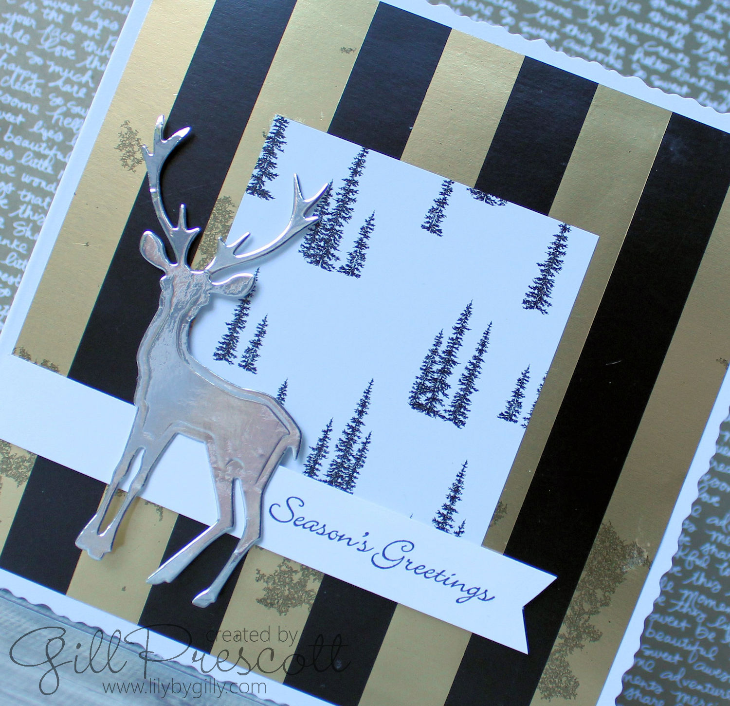 Metallic Christmas card – Lily-by-Gilly