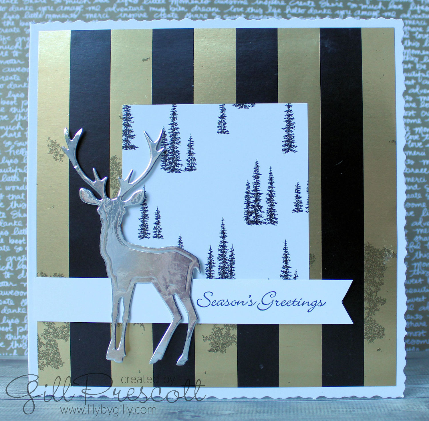 Metallic Christmas card – Lily-by-Gilly