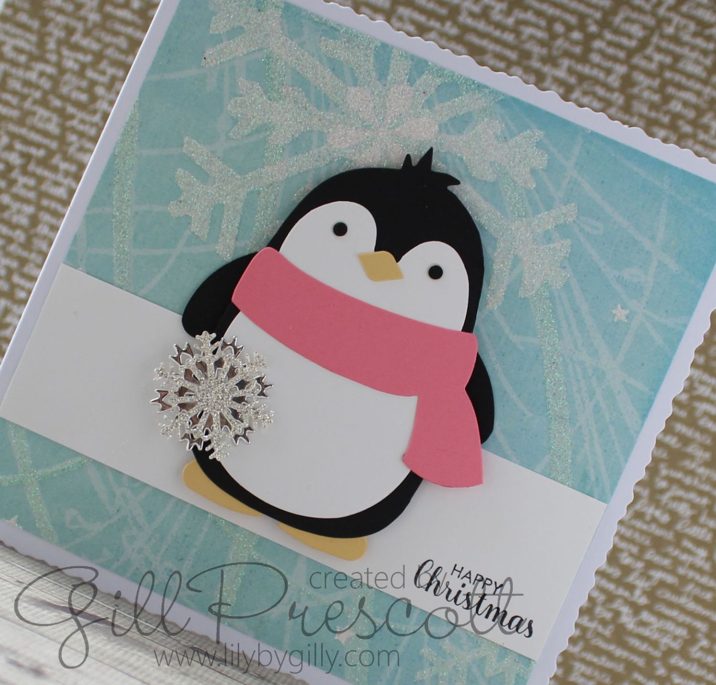 Penguin Christmas card – Lily-by-Gilly