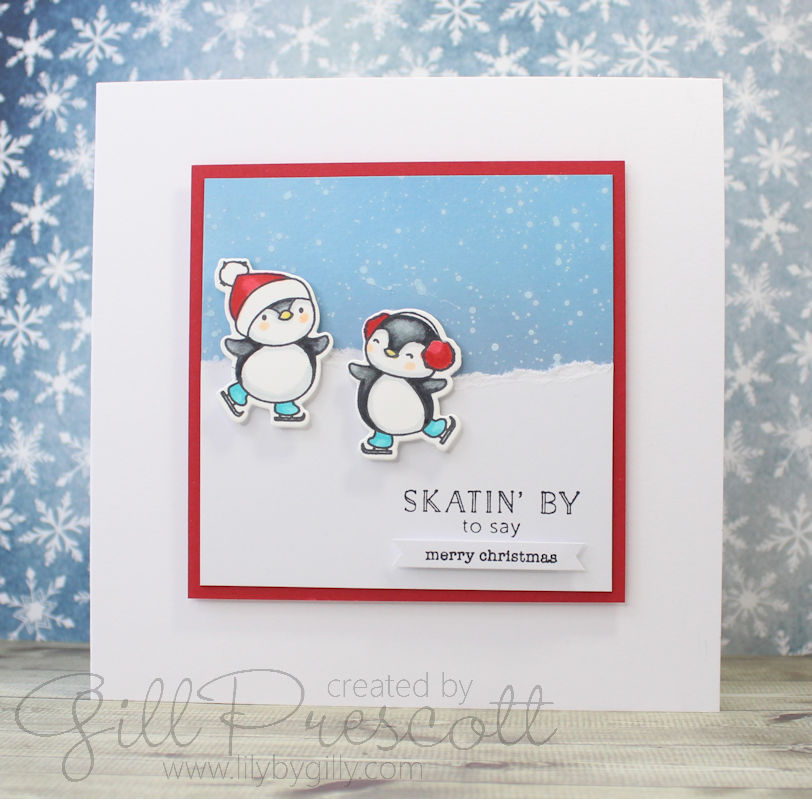 Christmas penguins in red, white and blue – Lily-by-Gilly