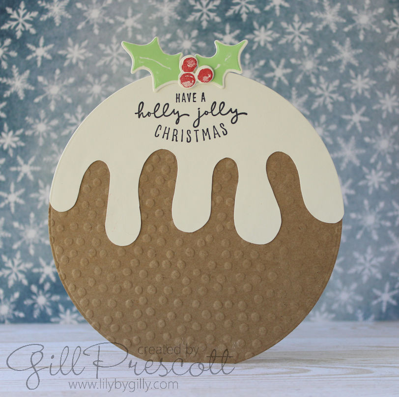 Christmas pudding shaped card – Lily-by-Gilly