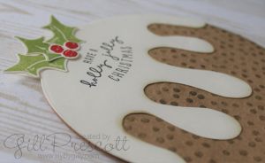 Christmas pudding shaped card – Lily-by-Gilly
