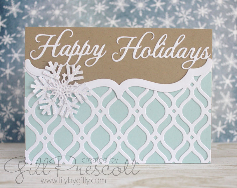 Christmas cards using the Spellbinders Mosaic Bracket Card Builder die ...